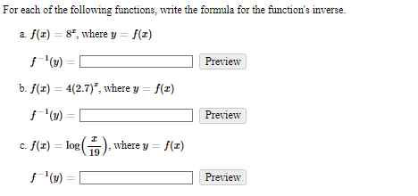 Solved For each of the following functions, write the | Chegg.com