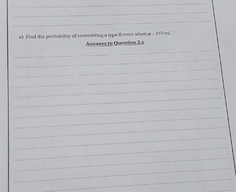 c) Find the probability of committing a type II error | Chegg.com