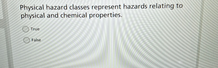 Solved Physical hazard classes represent hazards relating to | Chegg.com