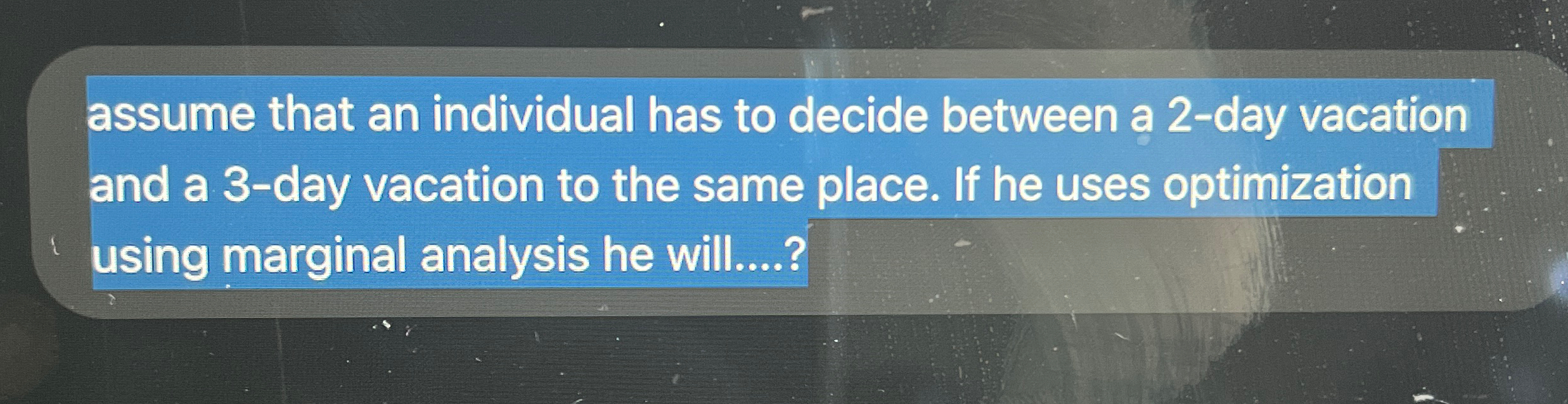 Solved assume that an individual has to decide between a | Chegg.com
