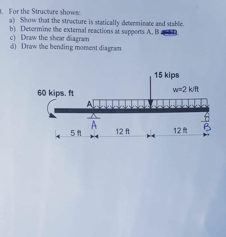 Solved 3. For the Structure shown: a) Show that the | Chegg.com