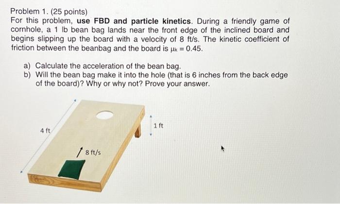 Solved Problem 1. For this problem, use FBD and particle | Chegg.com