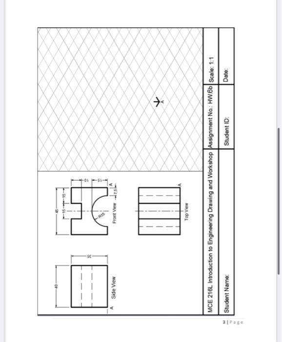 (c) Using AutoCAD, draw top view and the best | Chegg.com
