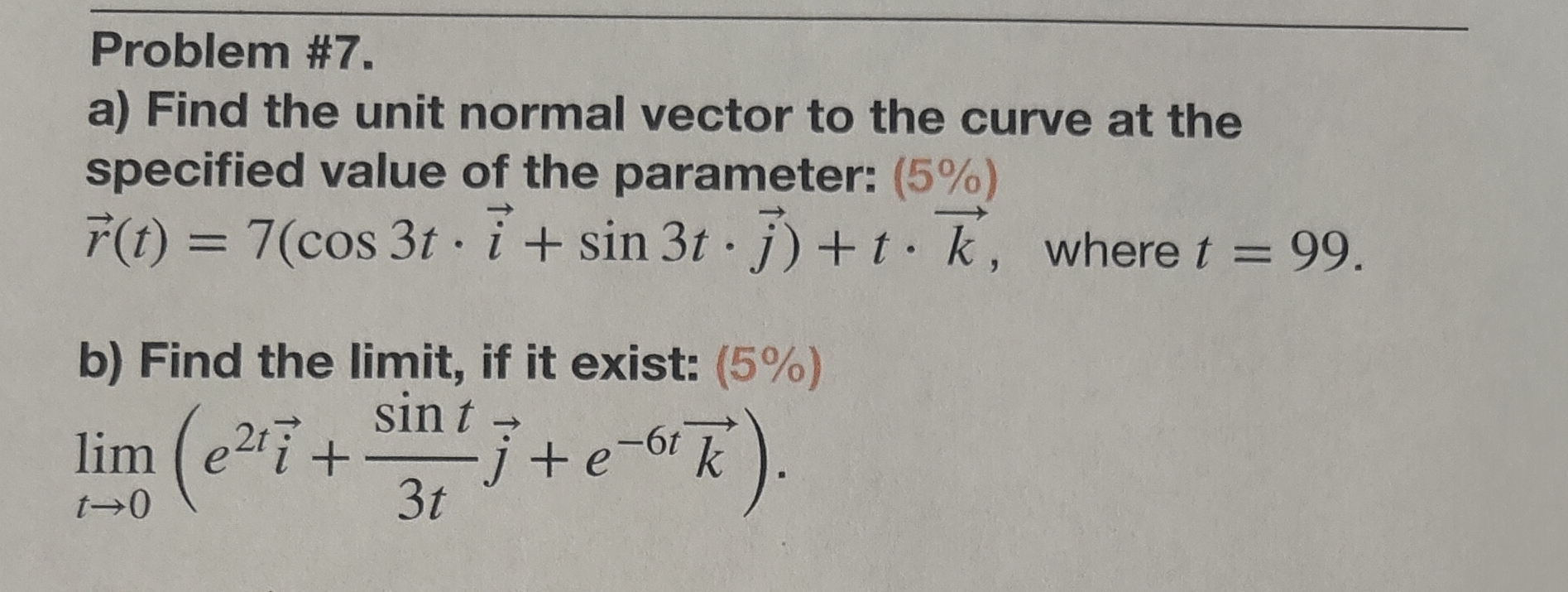 Solved Problem #7.a) ﻿Find the unit normal vector to the | Chegg.com
