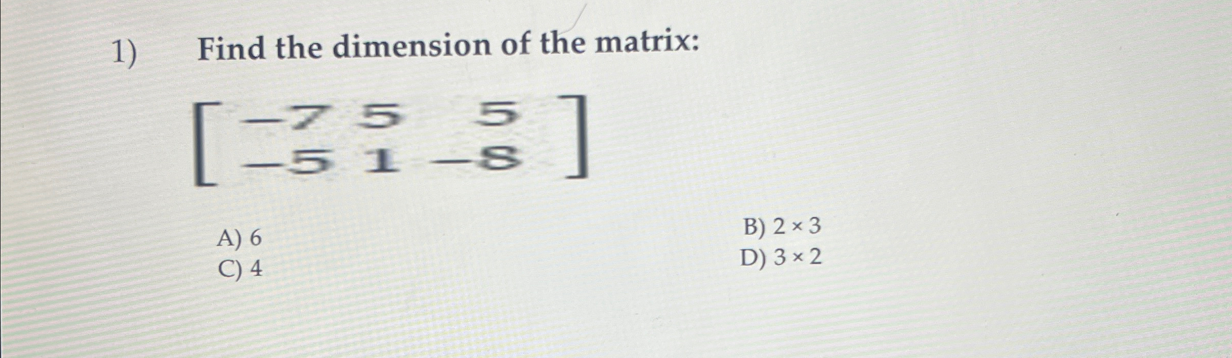 Solved Find the dimension of the | Chegg.com