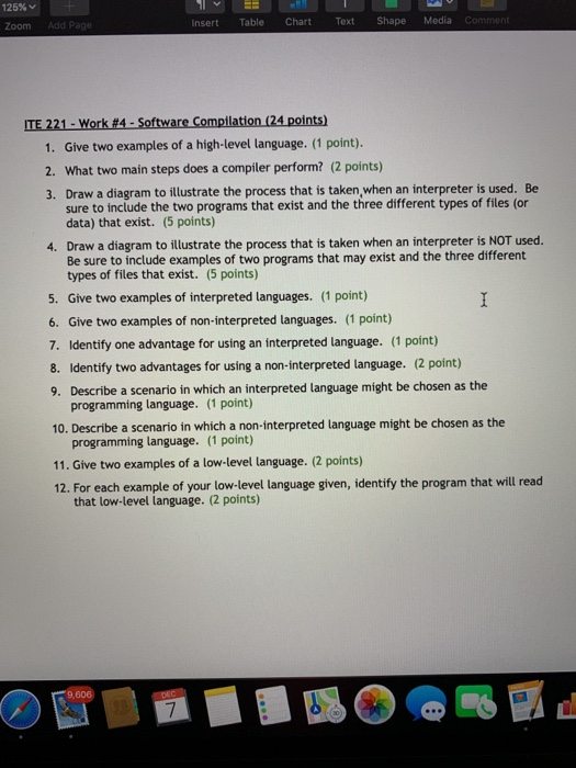 Solved 125% Zoom Add Page Insert Table Chart Text Shape | Chegg.com