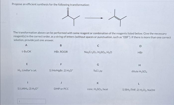 Solved Propose an efficient synthesis for the following | Chegg.com
