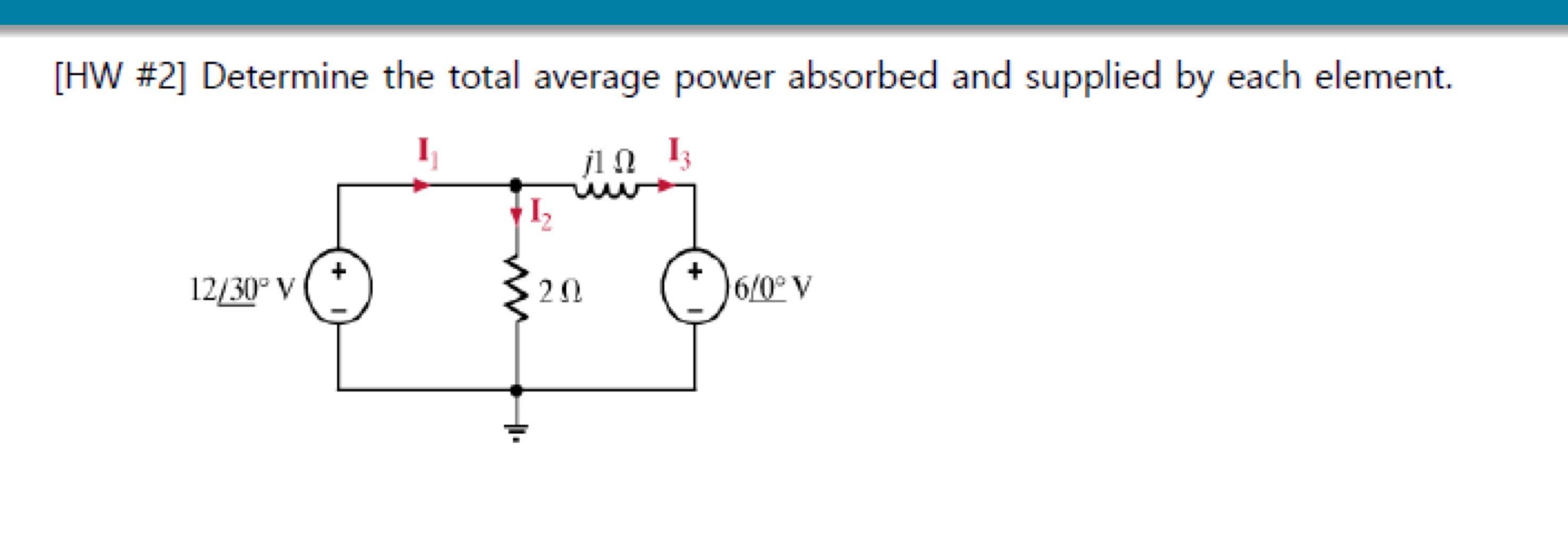 Solved [HW #2] ﻿Determine the total average power absorbed | Chegg.com