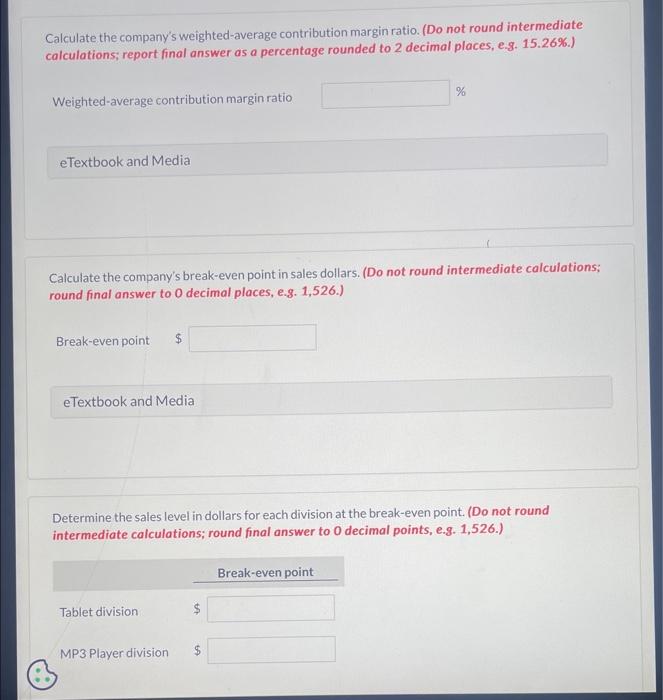 Solved Wildhorse Electronix sells computer tablets and MP3 | Chegg.com