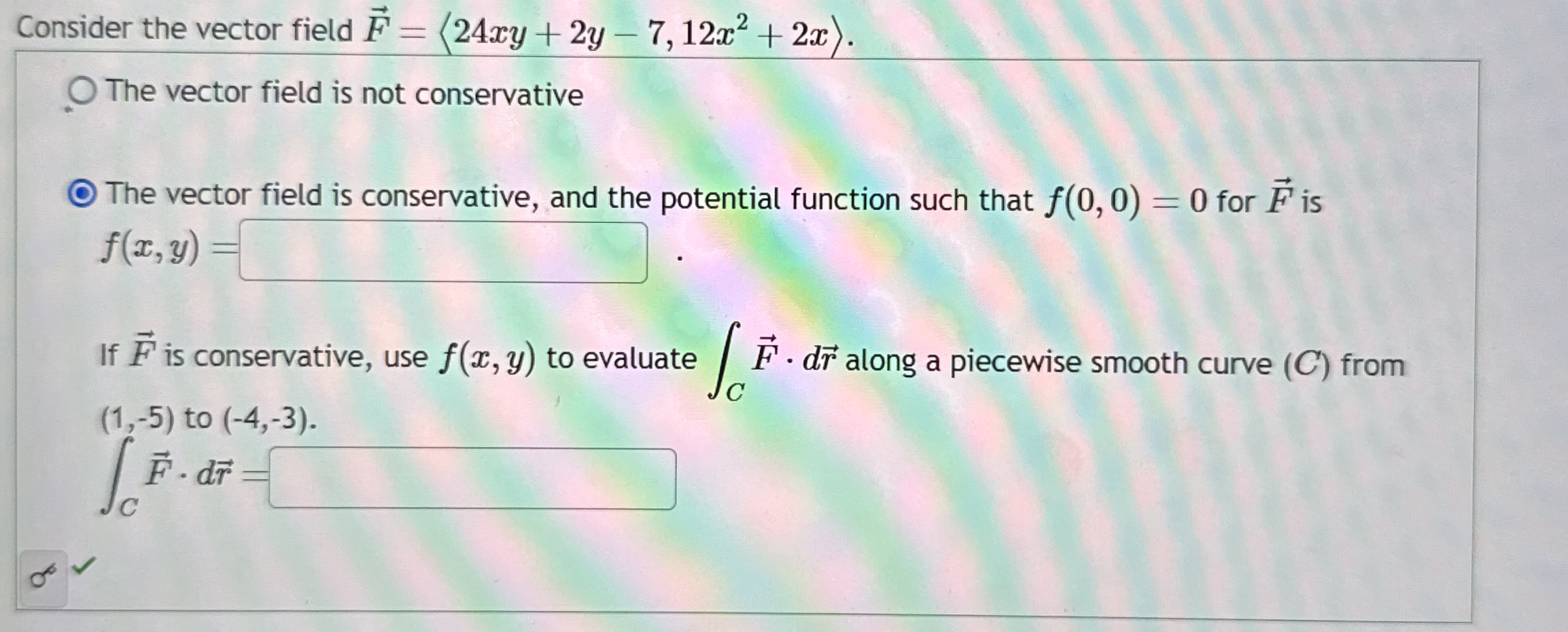 Solved Consider the vector field | Chegg.com