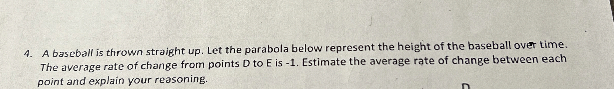 Solved A baseball is thrown straight up. ﻿Let the parabola | Chegg.com