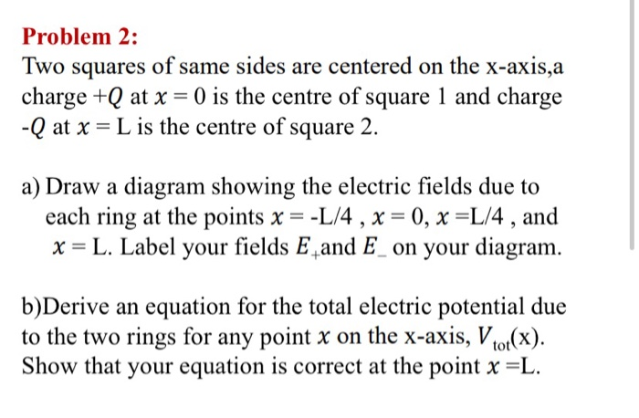 Solved Problem 2: Two squares of same sides are centered on | Chegg.com