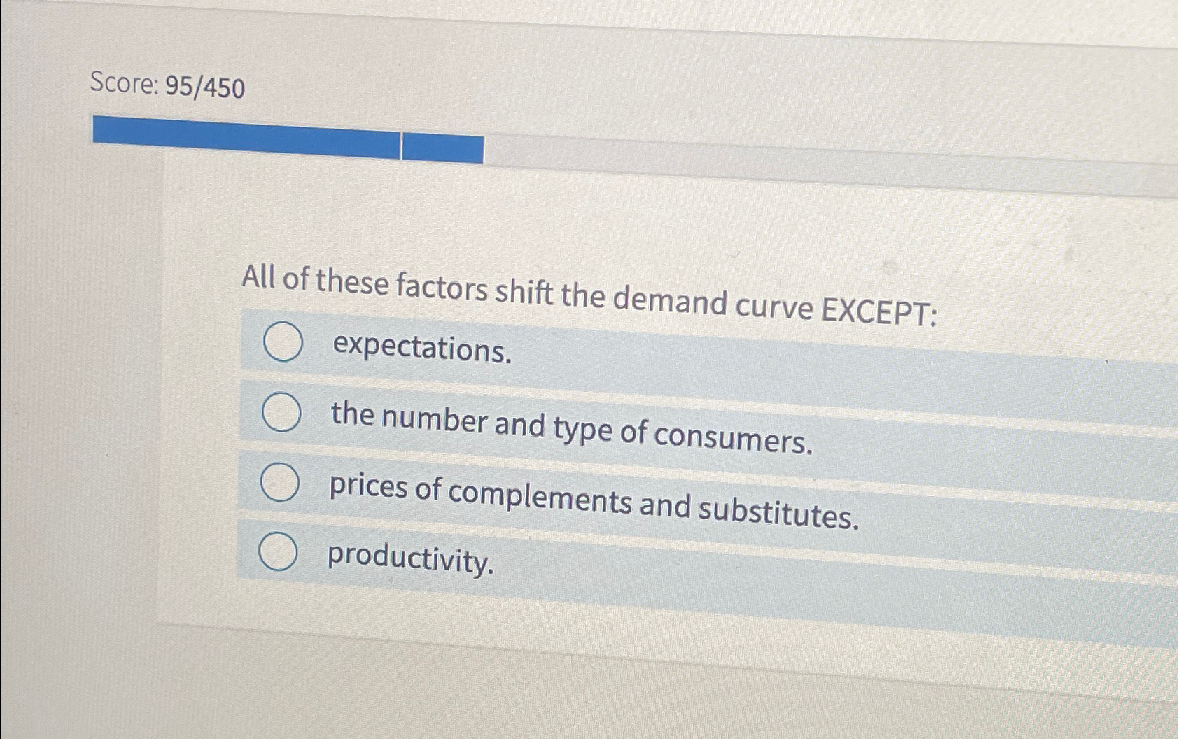 Solved Score: 95450All of these factors shift the demand | Chegg.com