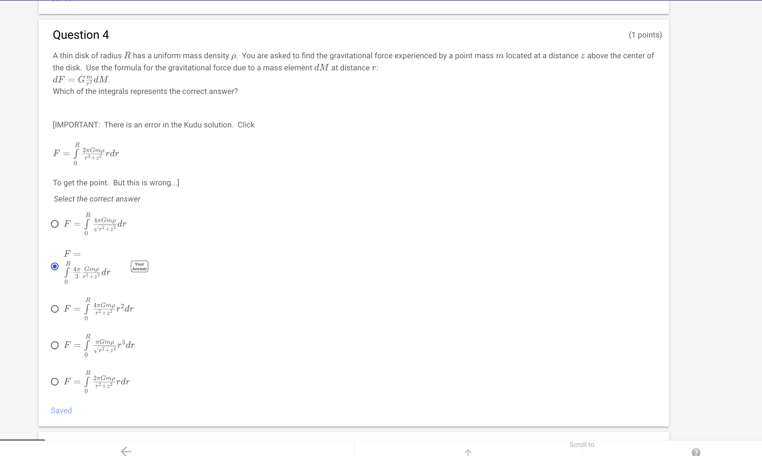 Solved Question 4A thin disk of ﻿radius R ﻿has a uniform | Chegg.com