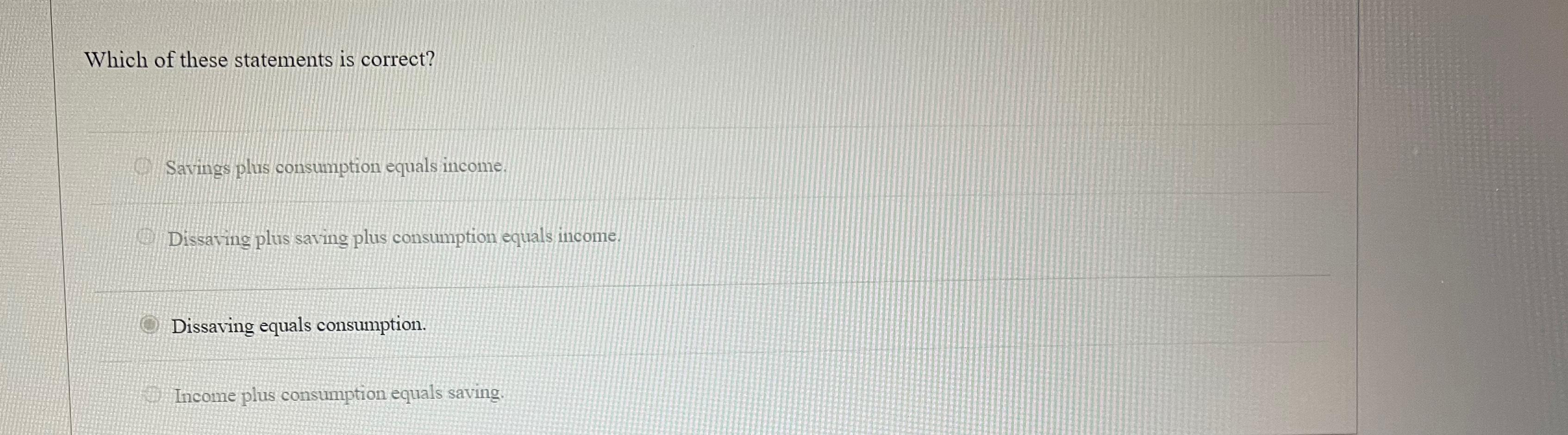 Solved Which of these statements is correct?Savings plus | Chegg.com