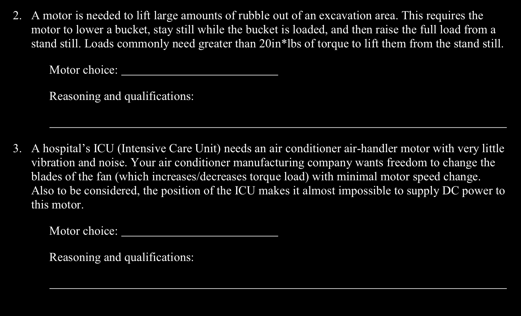 Solved A motor is needed to lift large amounts of rubble out | Chegg.com