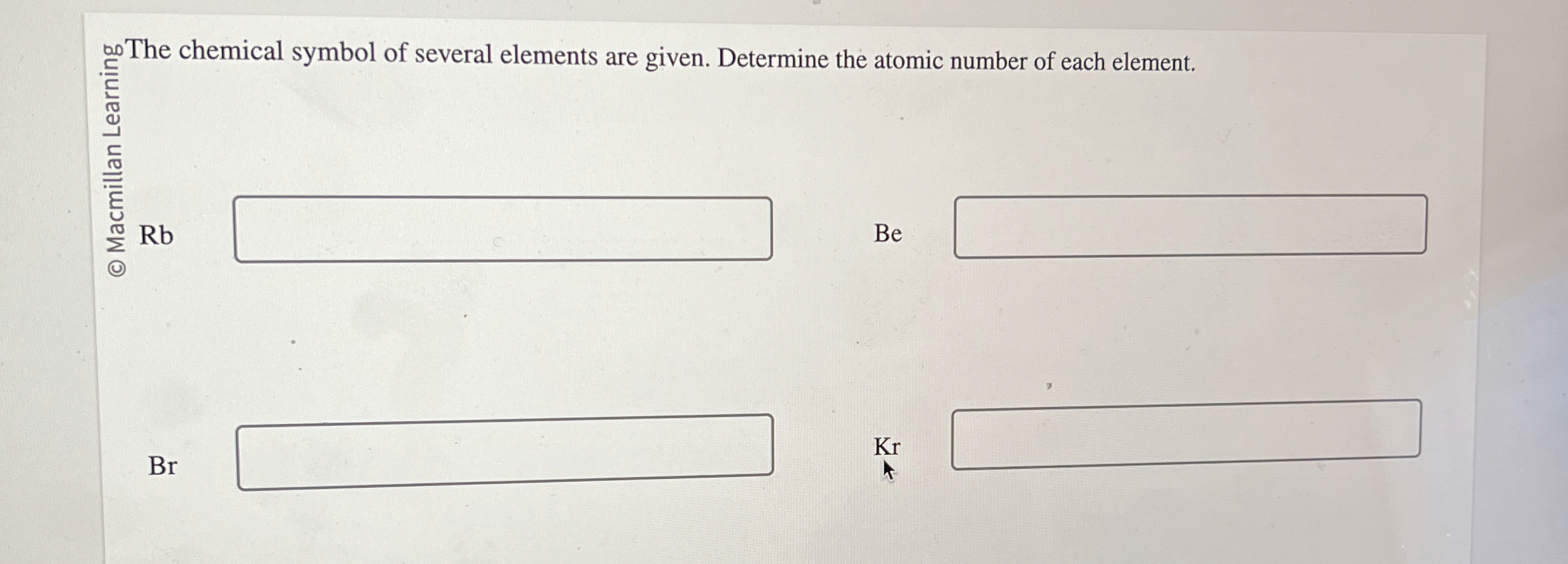 Solved ?0 ﻿The chemical symbol of several elements are | Chegg.com