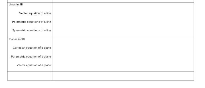 Solved \begin{tabular}{l} Lines in 3D \\ Parametric | Chegg.com