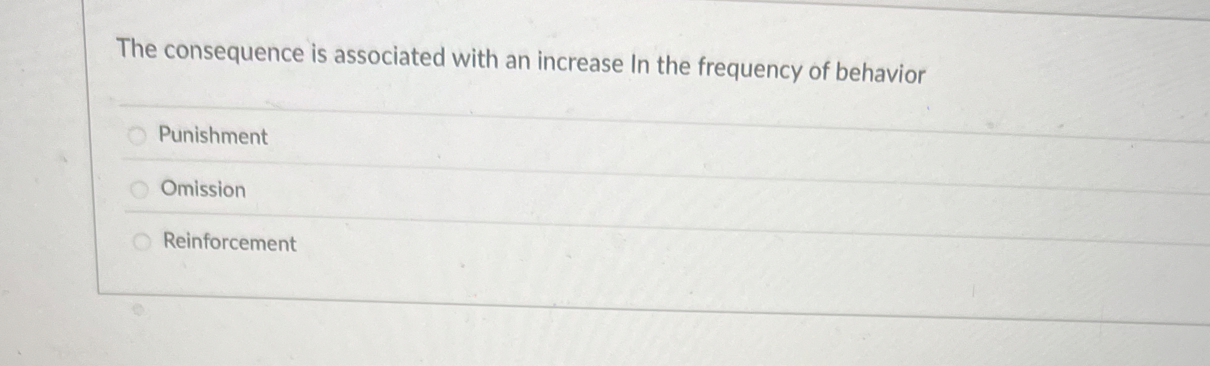 Solved The consequence is associated with an increase In the | Chegg.com