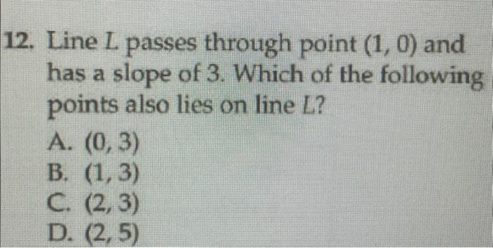 Solved find the slope of a line that passes through the | Chegg.com