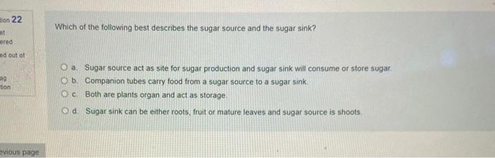 Solved Which of the following best describes the sugar | Chegg.com