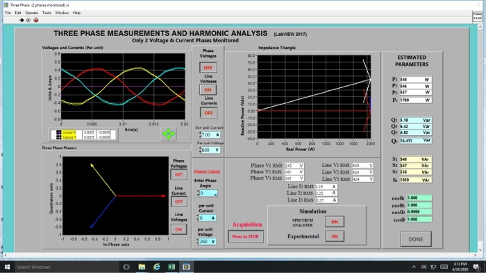 Solved Use the measured phase V, phase I, and P to calculate | Chegg.com