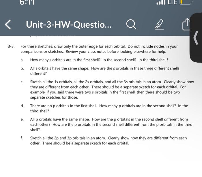 Solved 3-3. For these sketches, draw only the outer edge for | Chegg.com