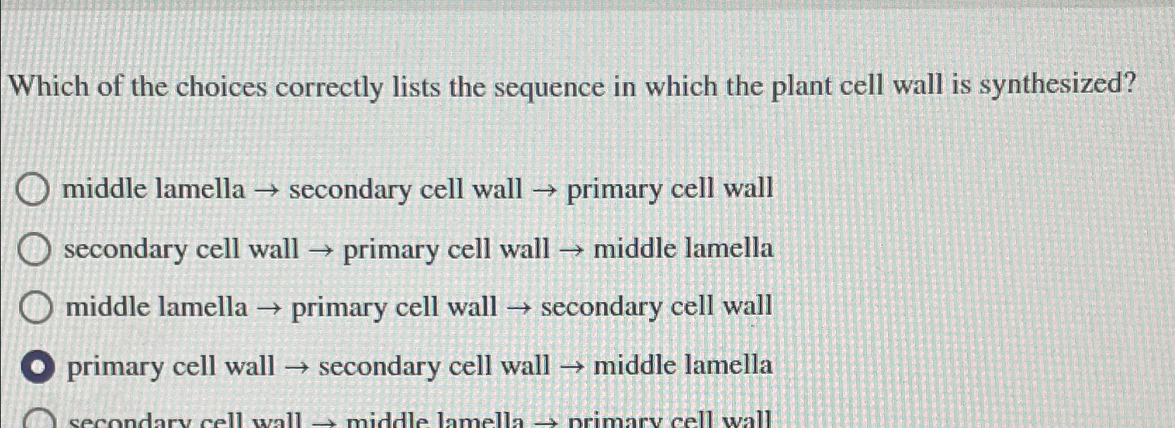 Solved Which of the choices correctly lists the sequence in | Chegg.com