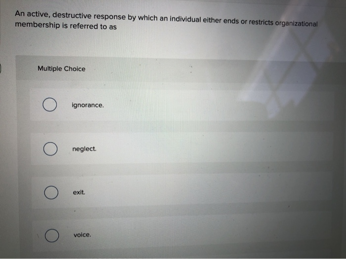 Solved An active, destructive response by which an | Chegg.com