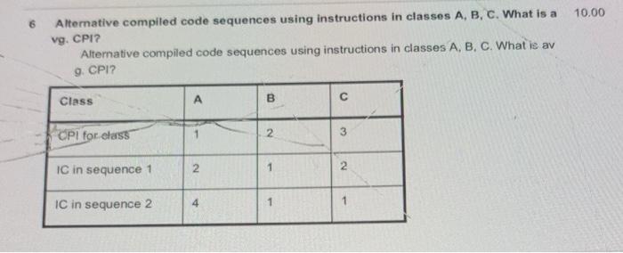 Solved 10.00 6 Alternative compiled code sequences using | Chegg.com