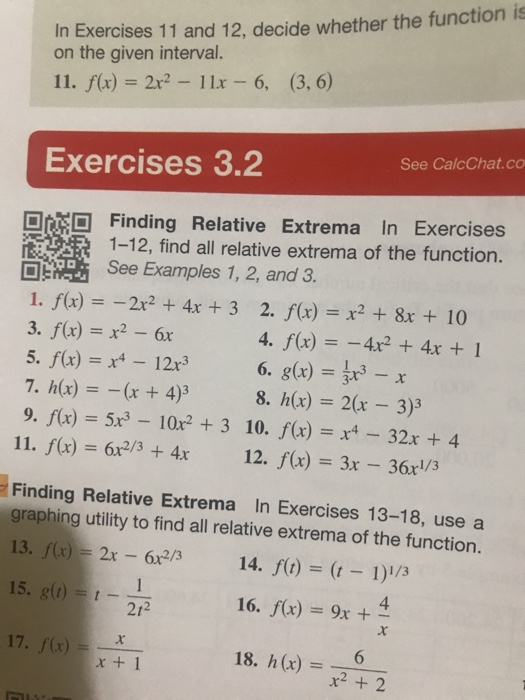 Solved In Exercises 11 and 12, decide whether the function | Chegg.com