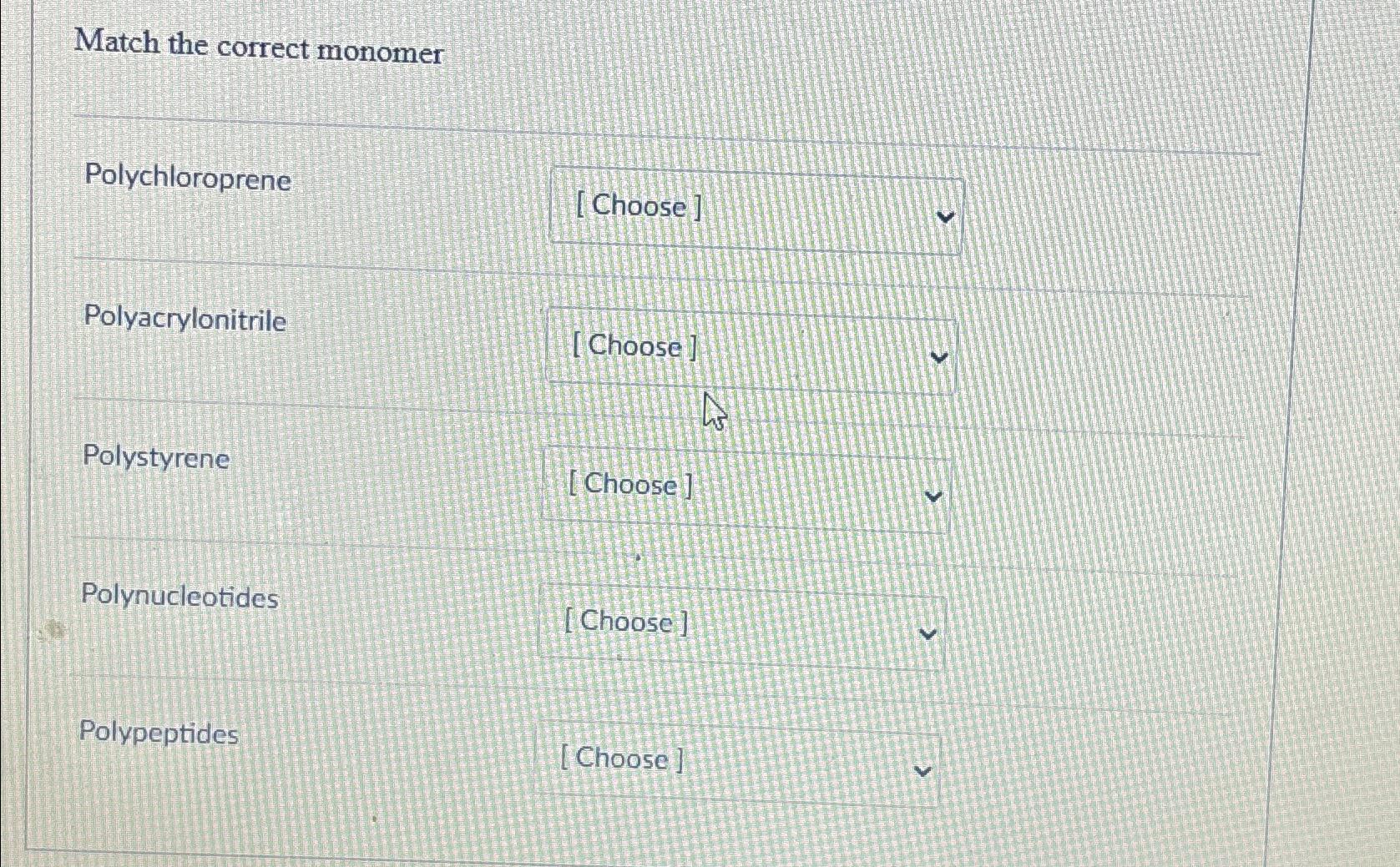 Solved Match the correct | Chegg.com
