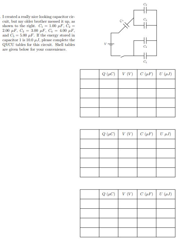 Solved I created a really nice looking capacitor cir-I | Chegg.com