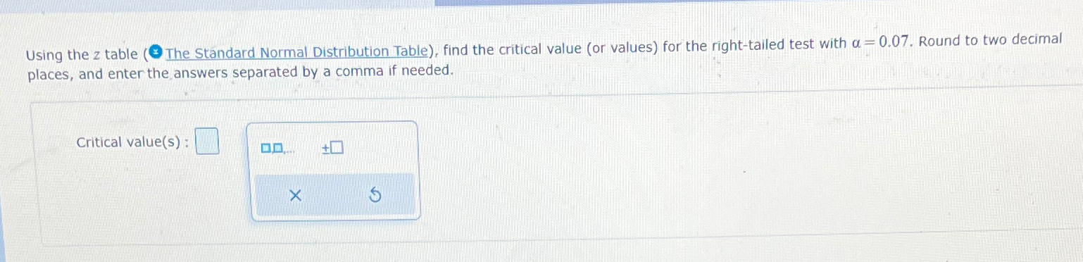Solved Using the z ﻿table ( 9 ﻿The Standard Normal | Chegg.com