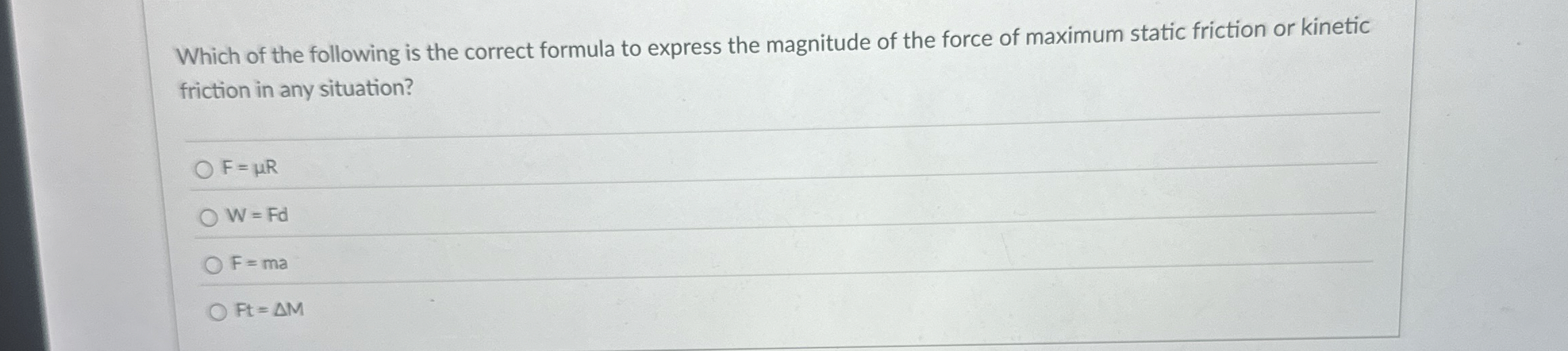 Solved Which of the following is the correct formula to | Chegg.com
