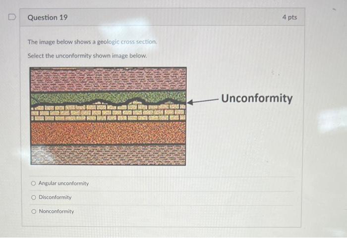 Solved The image below shows a geologic cross section. | Chegg.com