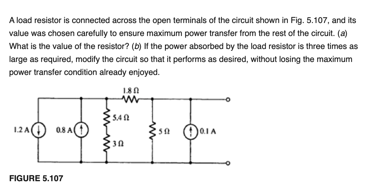 Solved A load resistor is connected across the open | Chegg.com