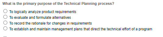 Solved What is the primary purpose of the Technical Planning | Chegg.com