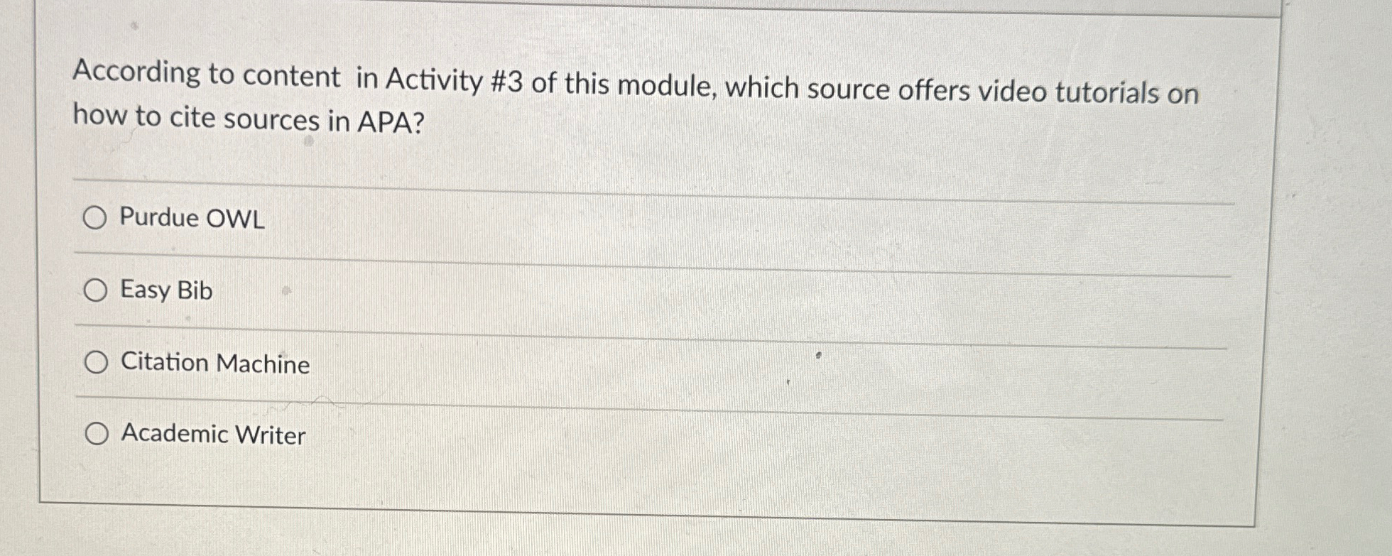 Solved According to content in Activity #3 ﻿of this module, | Chegg.com