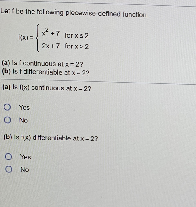 Solved Let f be the following piecewise-defined function. x² | Chegg.com