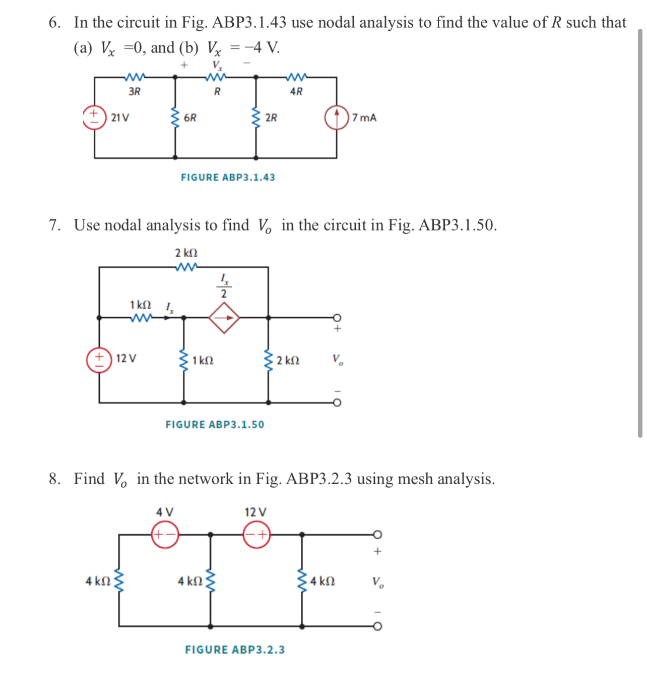 Solved i need help for no 6-8 ﻿please In the circuit in Fig. | Chegg.com