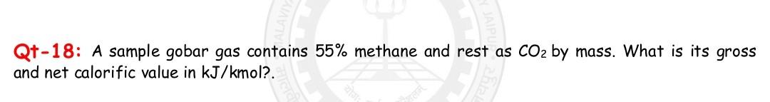 Solved Qt-17: Calculate the calorific value (HCV) of Methane | Chegg.com