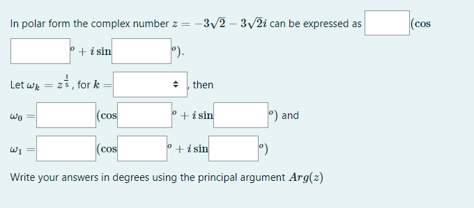 Solved In polar form the complex number z=-322-322i can be | Chegg.com