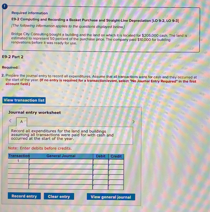 Solved Required information E9-2 Computing and Recording a | Chegg.com
