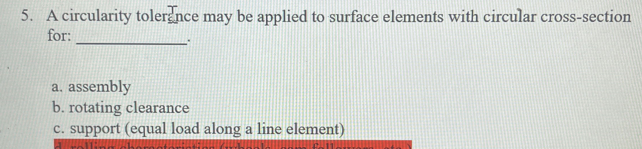 Solved A circularity tolernce may be applied to surface | Chegg.com