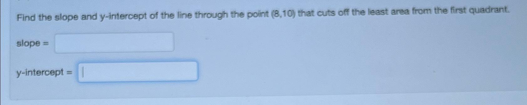 Solved Find the slope and y-intercept of the line through | Chegg.com
