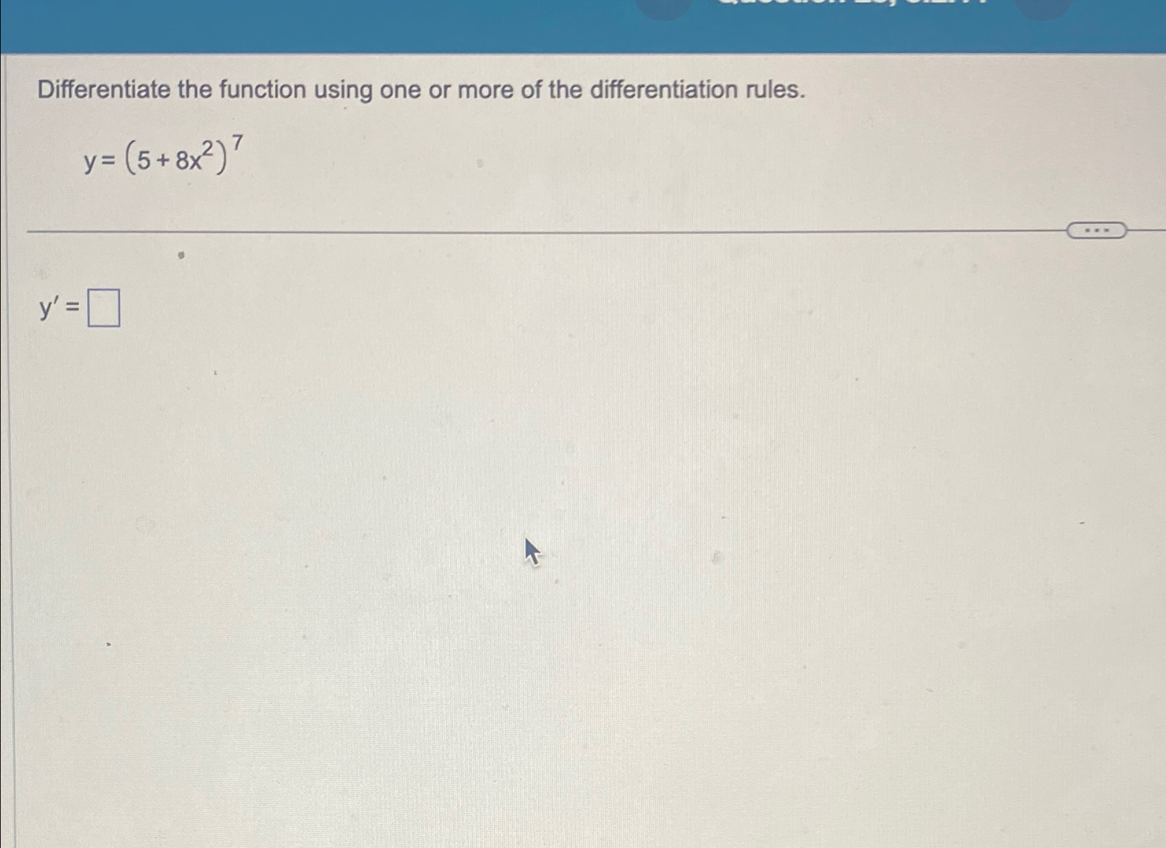 Solved Differentiate the function using one or more of the | Chegg.com