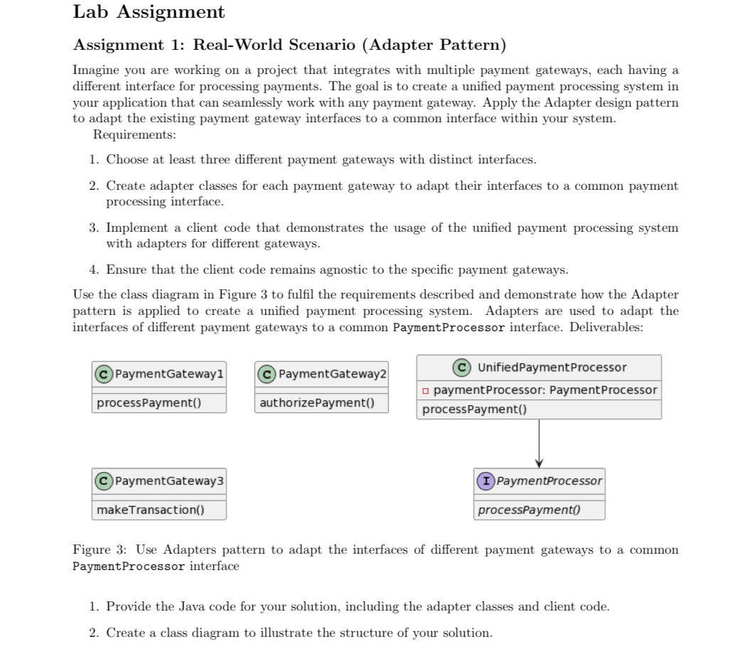 Lab AssignmentAssignment 1: Real-World Scenario | Chegg.com