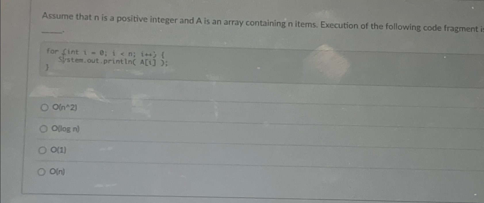Solved Assume that n ﻿is a positive integer and A ﻿is an | Chegg.com