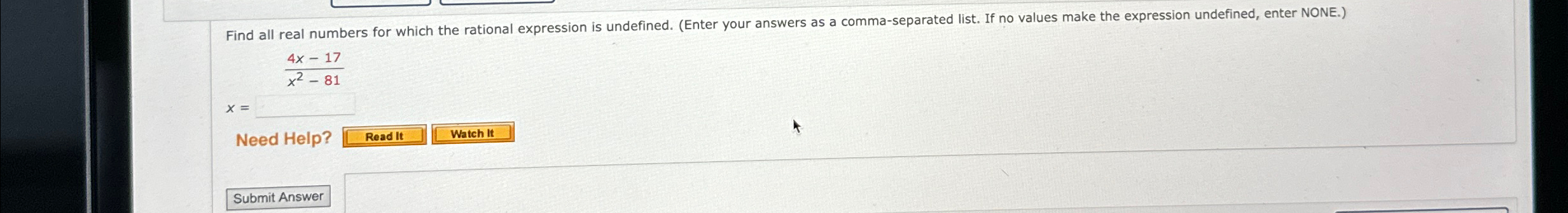 Solved Find all real numbers for which the rational | Chegg.com